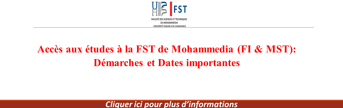 Faculté des Sciences et Techniques de Mohammedia